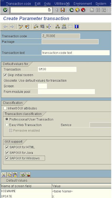 A Blog: Transaction code For SAP TABLE MAINTENANCE Generator