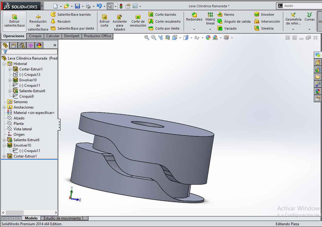Diseñar el perfil de la Leva con la Aplicación de Software.