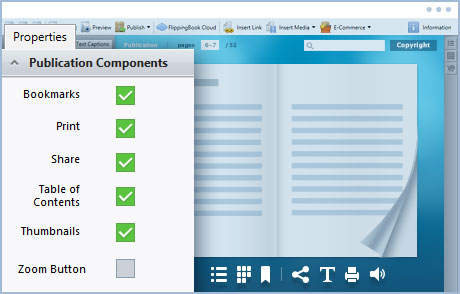 Where to change the preview in flippingbook publisher - imfod