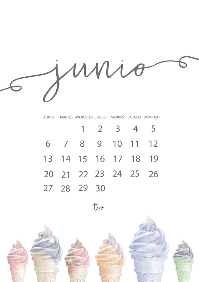 Calendario descargable junio | Decoración