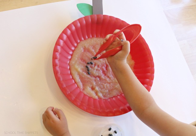 Fun Apple Seeds Fine Motor Skills Activity | School Time Snippets