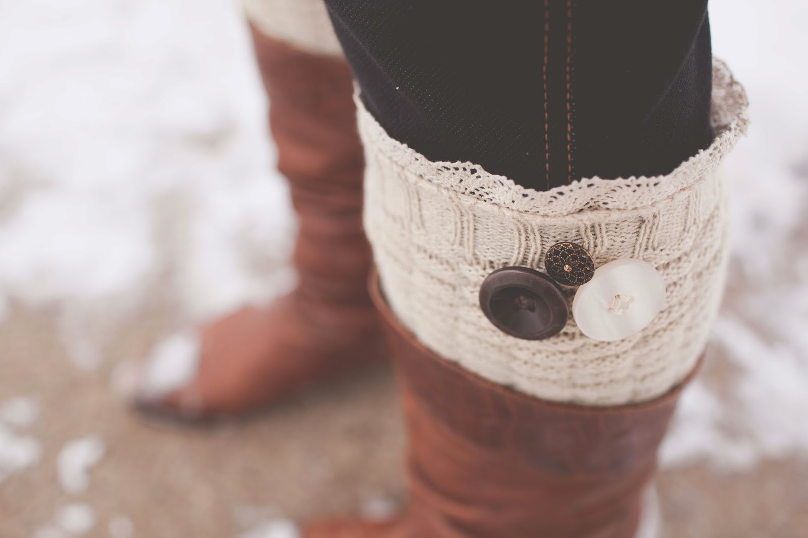 Java Mamma: DIY laced button leg warmers