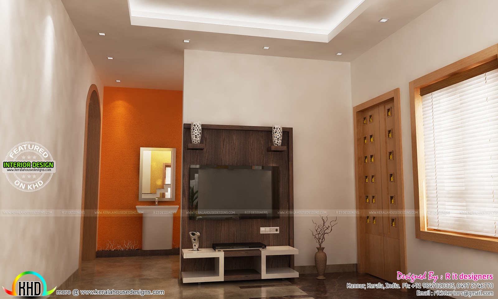 TV unit furniture, dining, and bedroom interiors - Kerala Home Design ...