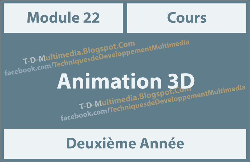 Module 22: Animation 3D ~ Techniques de Développement Multimédia