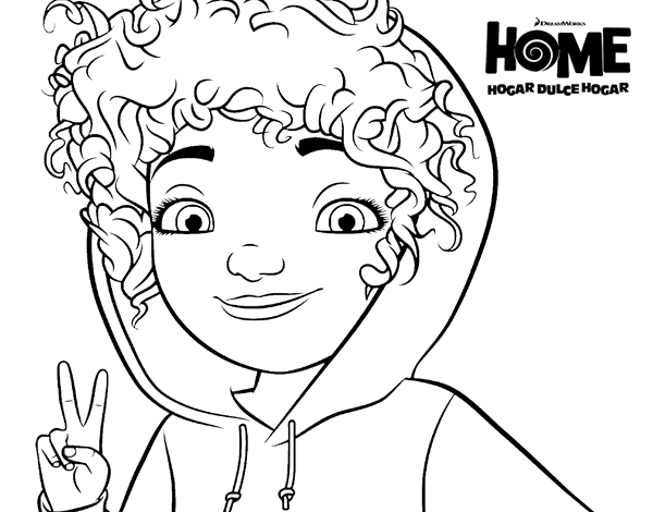 Tip Coloring Pages Dreamworks Home Sketch Coloring Page
