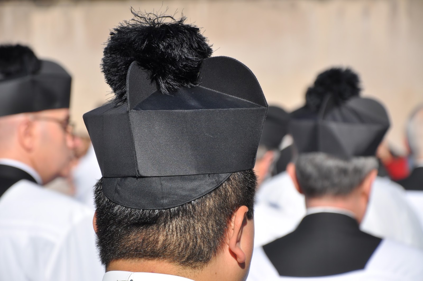 Orbis Catholicus Secundus: Rome Scene: Biretta and Zuchetto Worn Together