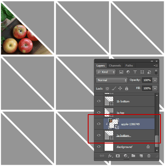 PhotoEffect: Create a Triangle Grid Collage in Photoshop