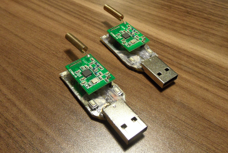 More Than User: CC1101 Atmega32u USB dongle + python = RFkitten