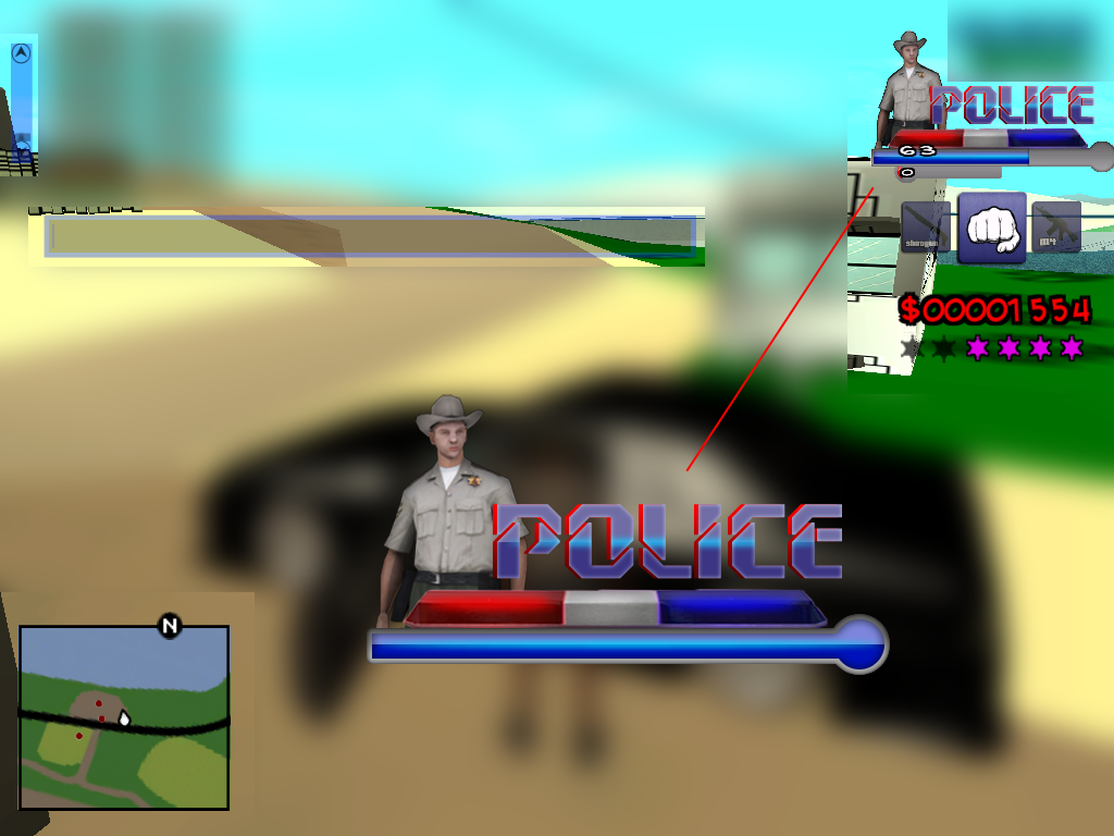 C - Huds by Flocky modding.: C-HUD Police + Новое меню.