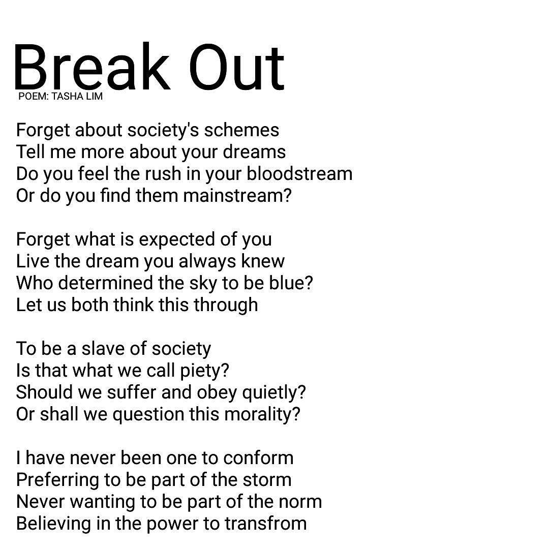 Poem #77: Break Out