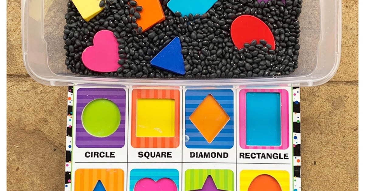 Shape Sensory Bin - For the Love of Teaching