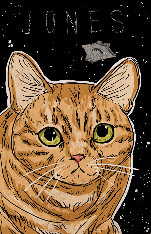 Ami Moore Illustration: Cats in Space - Jones