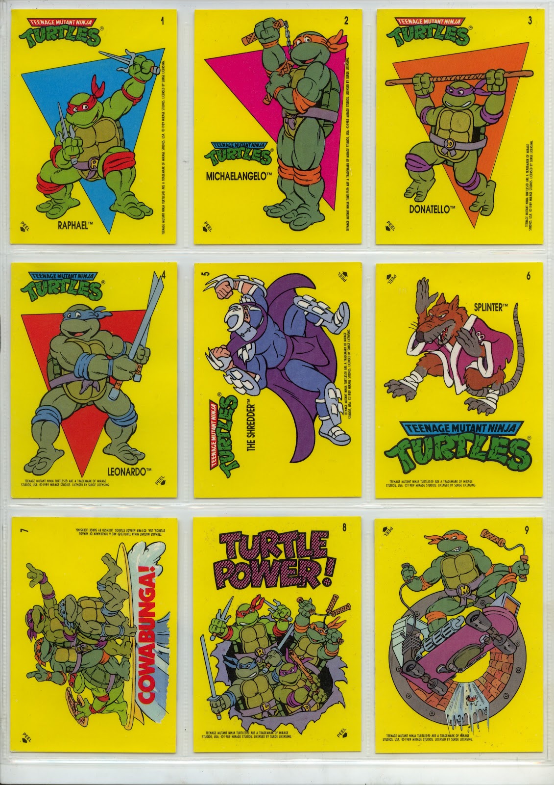 squer's TMNT Collection: 1989 TOPPS TMNT TRADING CARDS (FULL SET)