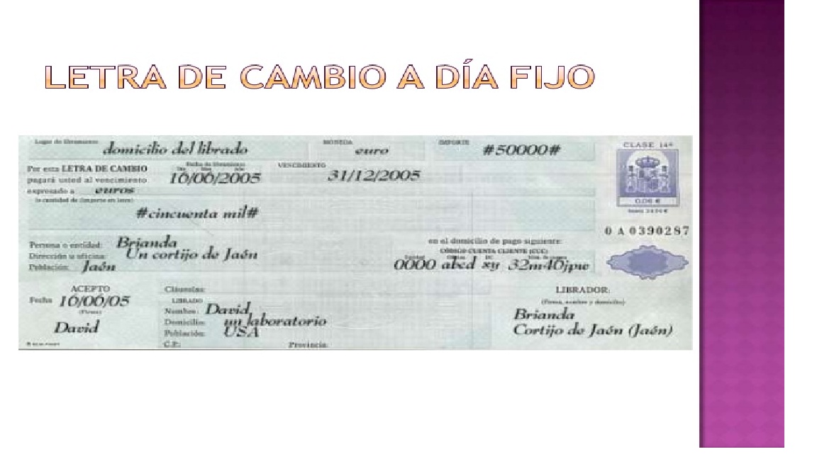 Laboratorio Contable: Letra de cambio ¿Qué es una letra de cambio? La ...