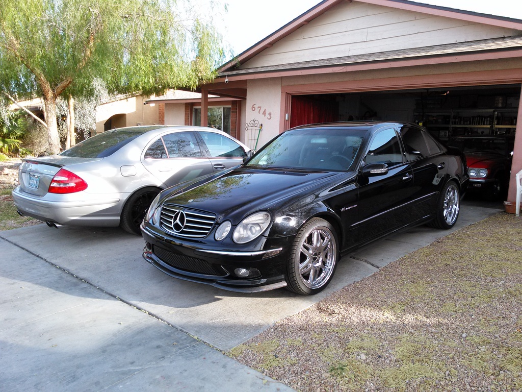 2004 Mercedes-Benz W211 E55 AMG on 19" Chrome Wheels | BENZTUNING