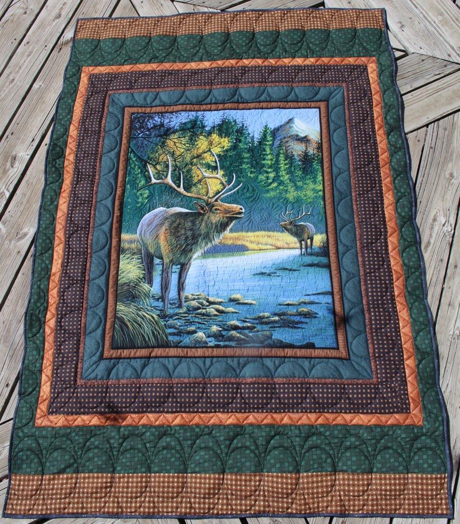 Sarah Lynn's Quilting: Elk Panel Quilt Finished