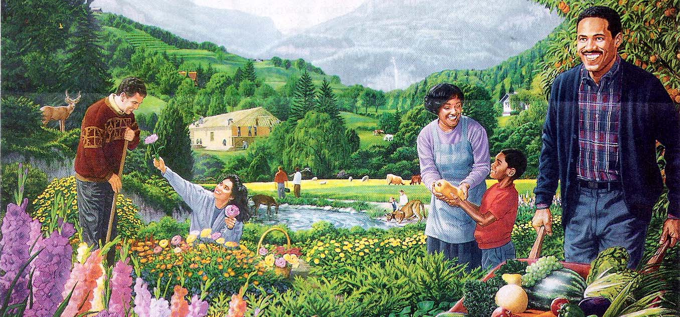 Paraíso, Novo Mundo, JW Paradise Mural Paintings,New Things Ap. 21:5