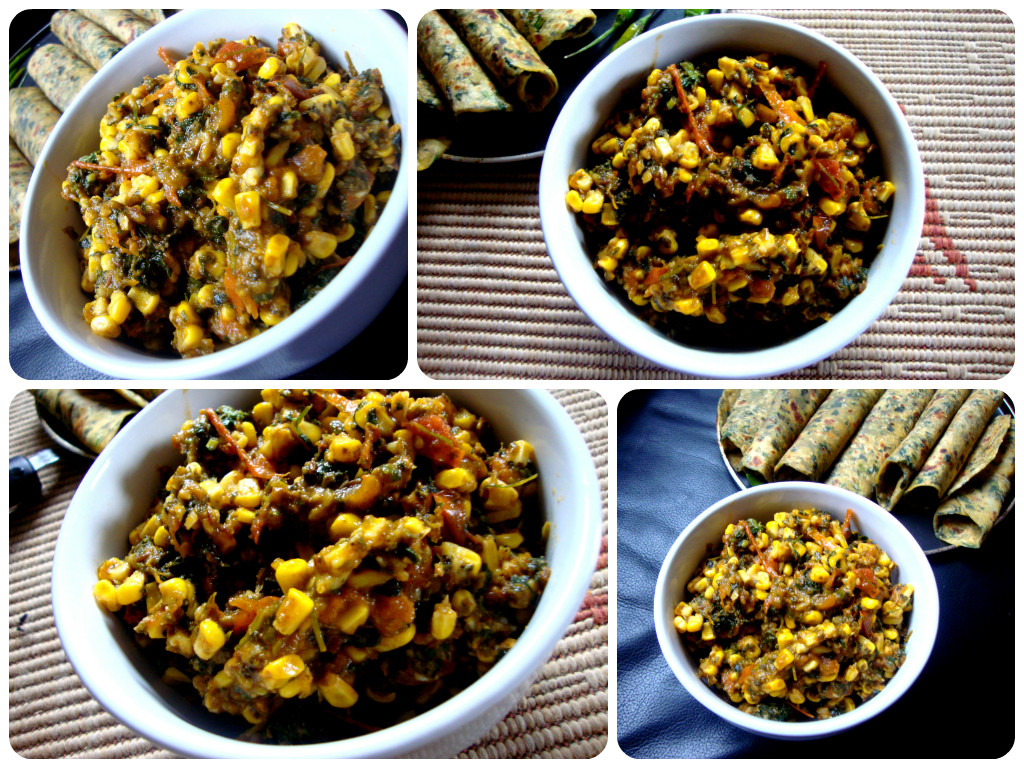 Merry Tummy: Spinach Corn Bhaji- Version II