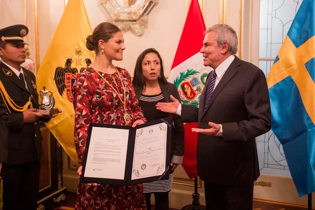 Princess Victoria & Prince Daniel visit Peru - 2nd Day