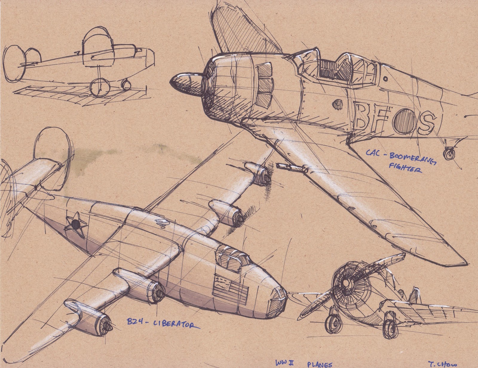 Tyler Chow: Dynamic Sketching - Week 6 - Military Vehicles