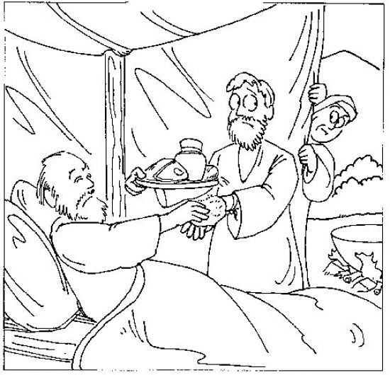 Isaac Blessing Bible Coloring Pages Coloring Pages