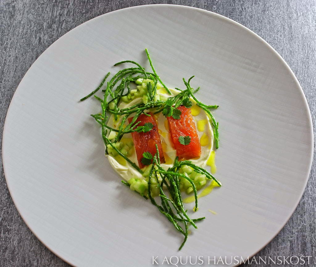 KAQUUS HAUSMANNSKOST: gebeizter Saibling, Quark, Queller