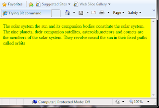 LINE BREAK TAG ~ HTML COADINGS