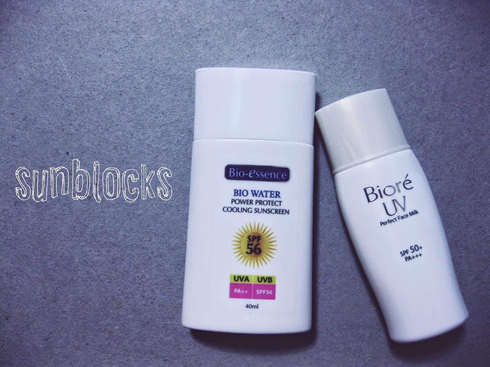 dmints: Review : Bio-essence Bio Water SPF 56 vs Biore UV Perfect Face Milk