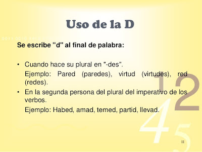 Quinto de la Campiña: USO DE LA D