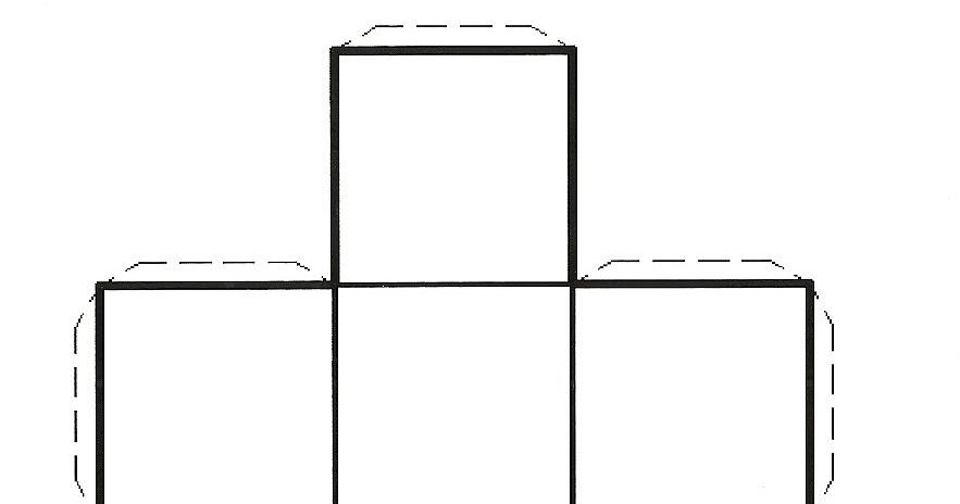 MOLDE DE CUBO PARA IMPRIMIR - IMAGENS AMPLIADAS