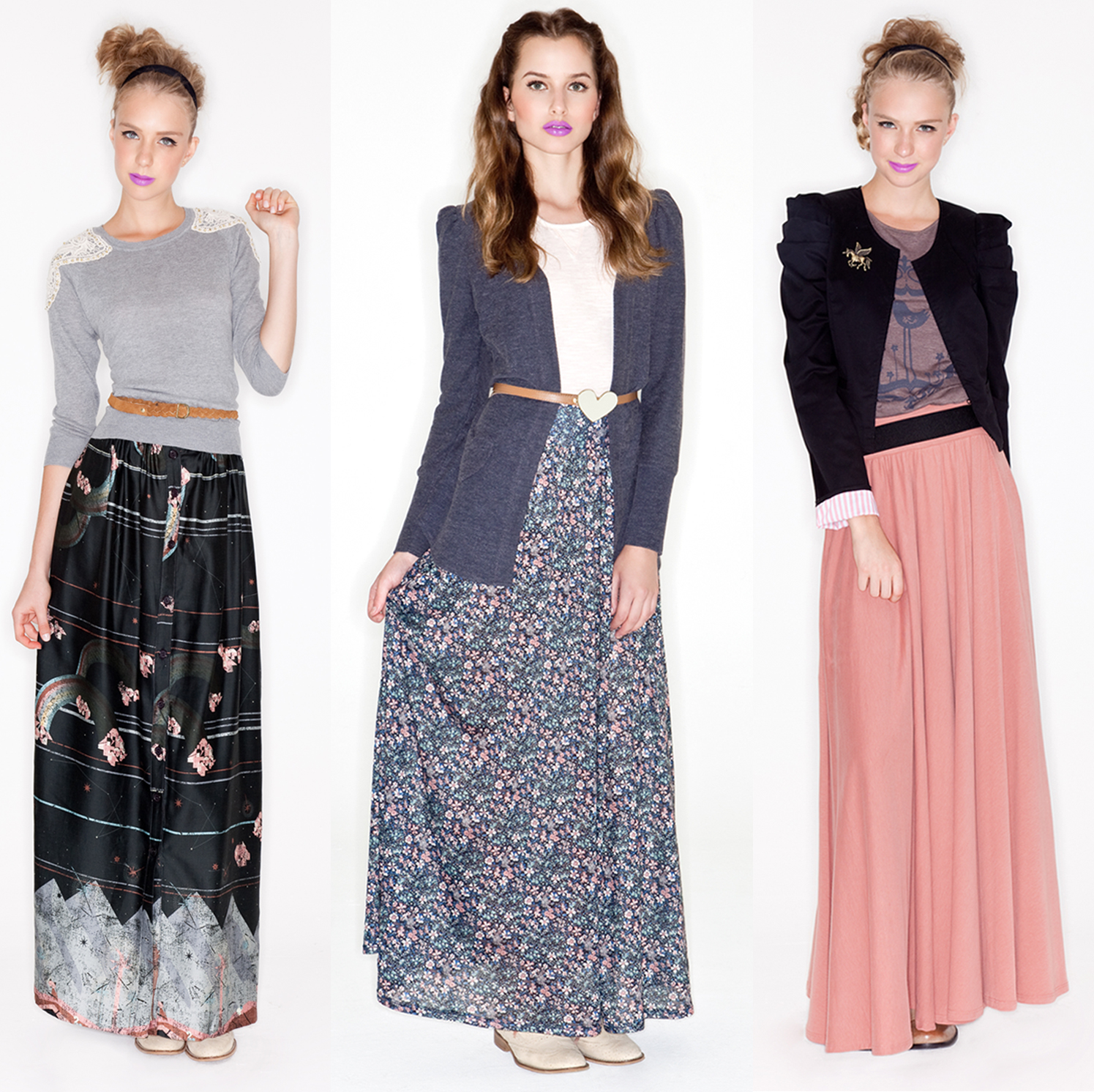 Mulher Quase Menina: Saia Longa... Adoro!!! Como usar???