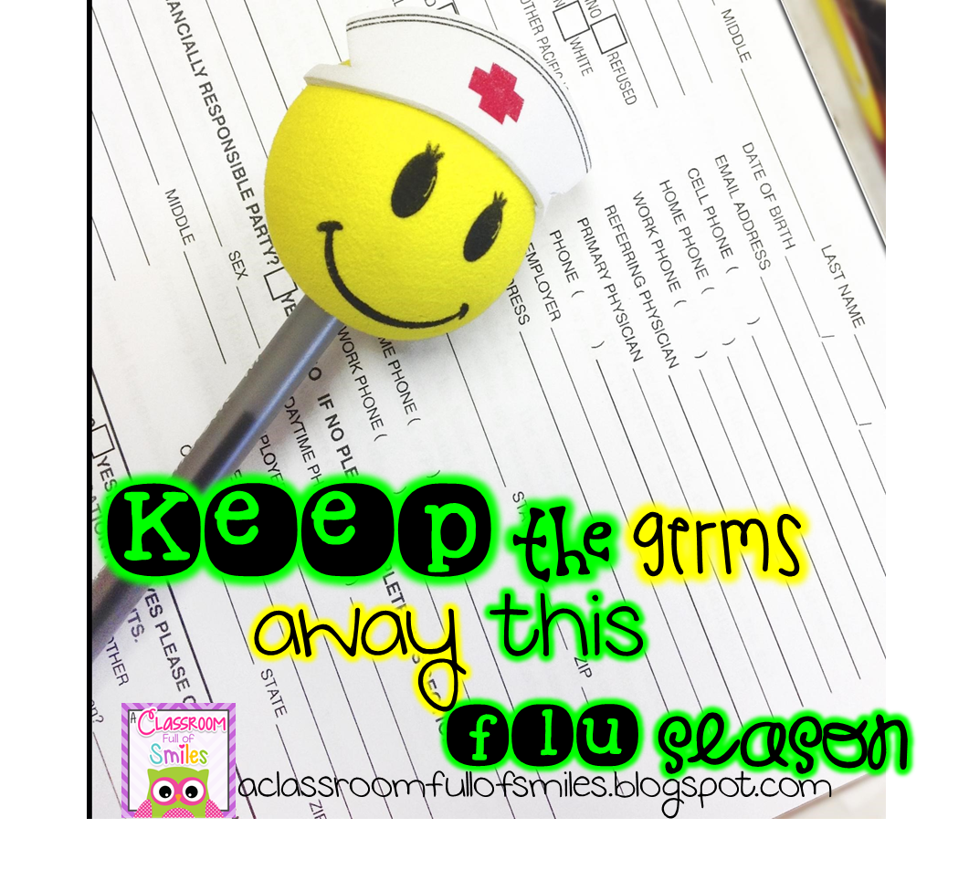 A Classroom Full of Smiles: Germs Germs Be Gone!!!