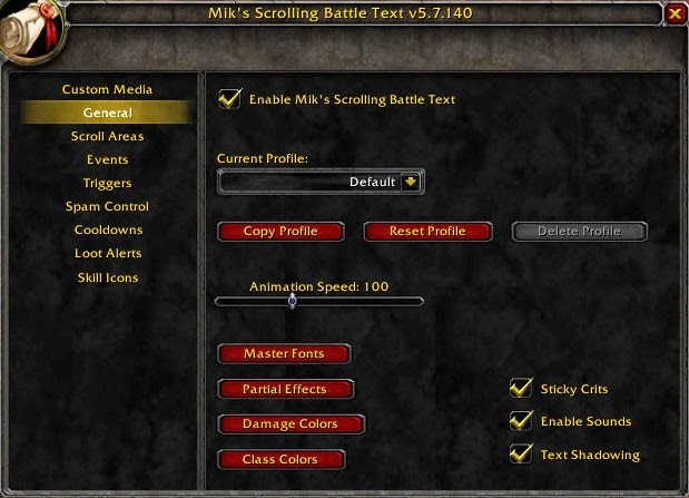 Addon del día.: Addon del día: Mik's Scrolling Battle Text.