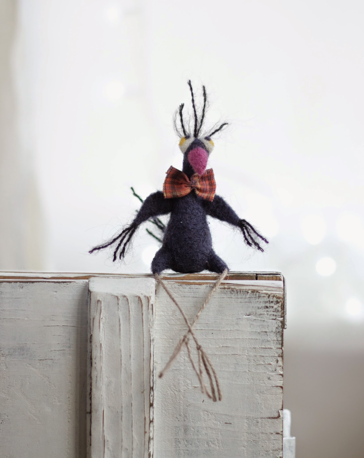 Felt Art By Mariana: Needle Felted Crows. Do you like the black birds?