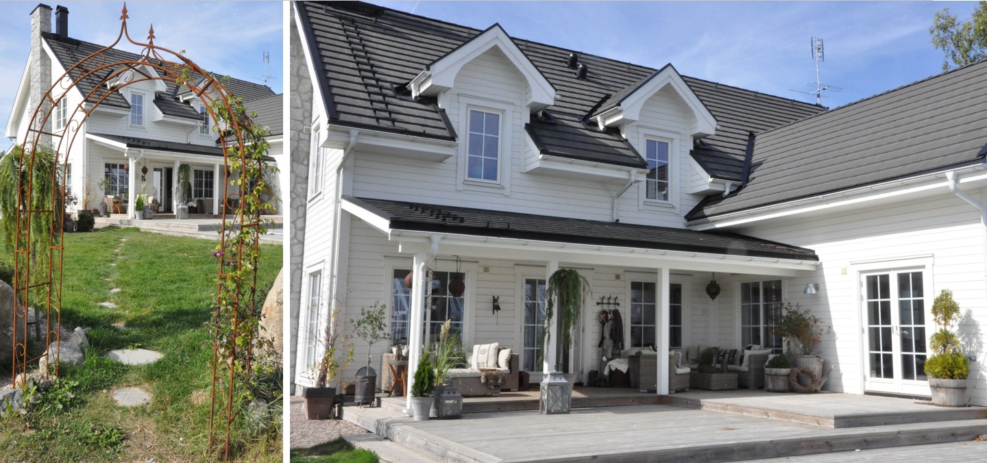 Den Vita Drömgården: Första höstdagen - under vår "American Porch"