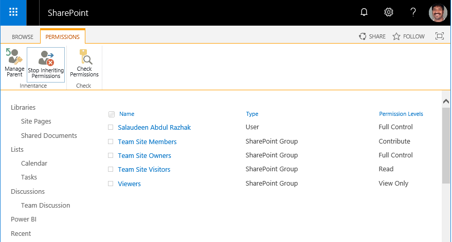 Sharepoint Online Remove User Or Group From Folder