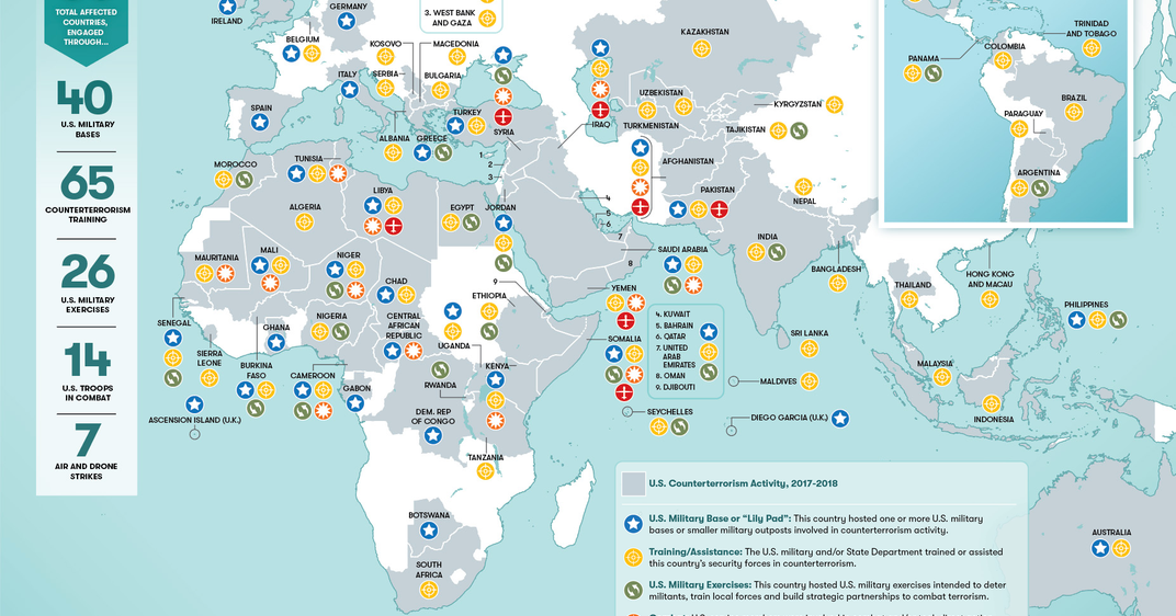 This Map Shows Where The U.S. Military Is Combating Terrorism - USA IN NEWS