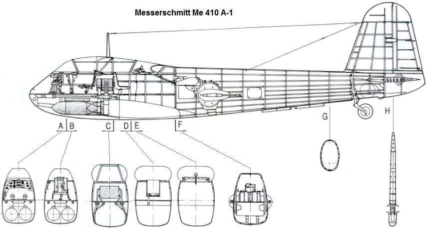 Luftwaffe Lovers: Messerschmitt Me410 Hornisse-interesting drawings