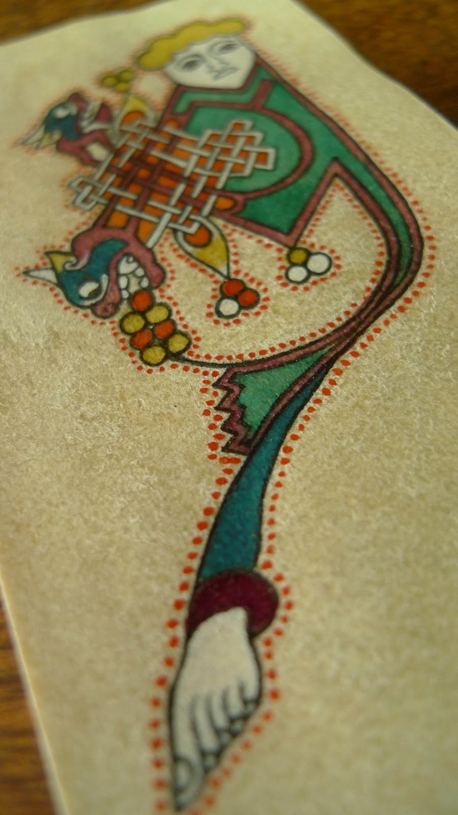 Fragmentos de manuscritos iluminados: Letras capitulares. Libro de Kells