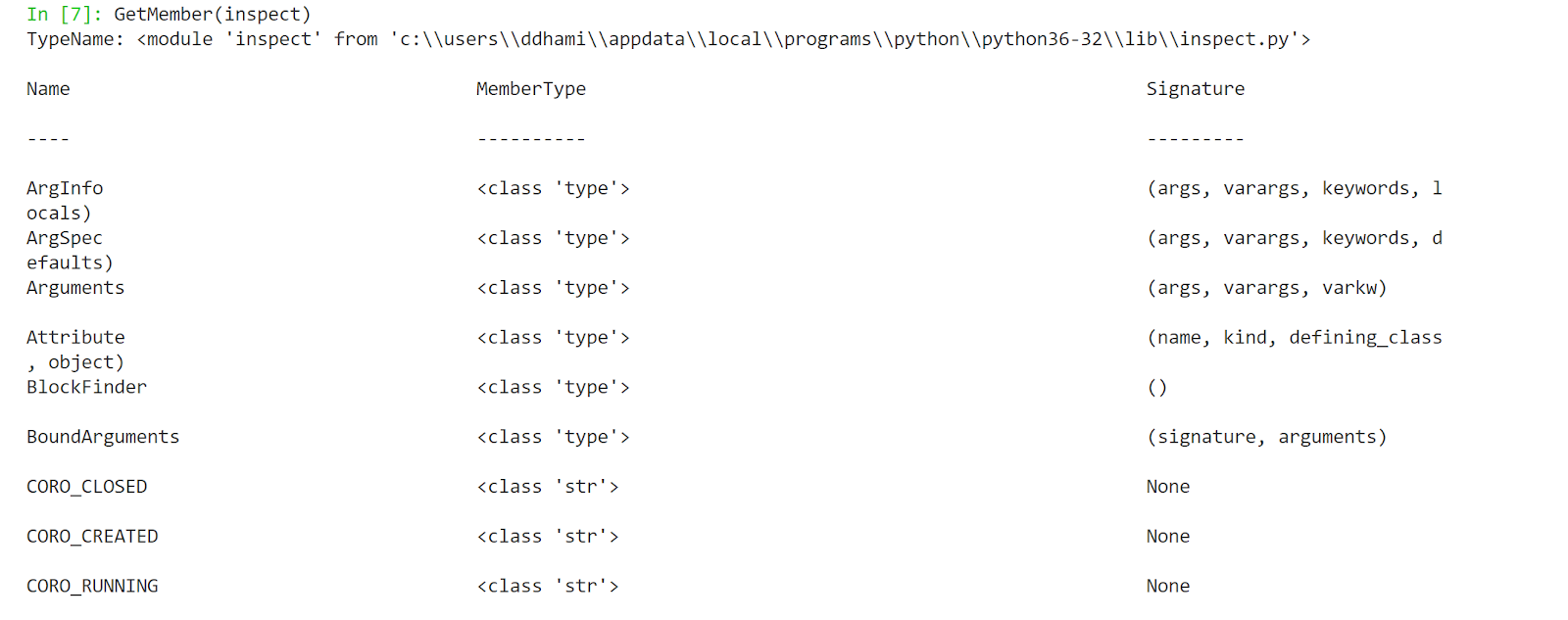 Python : Exploring Objects similar to PowerShell