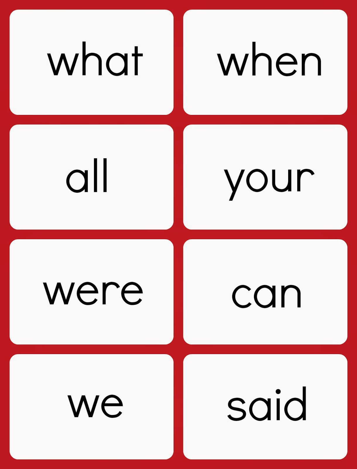 and away we go!: Printable Flash Cards for Preschoolers