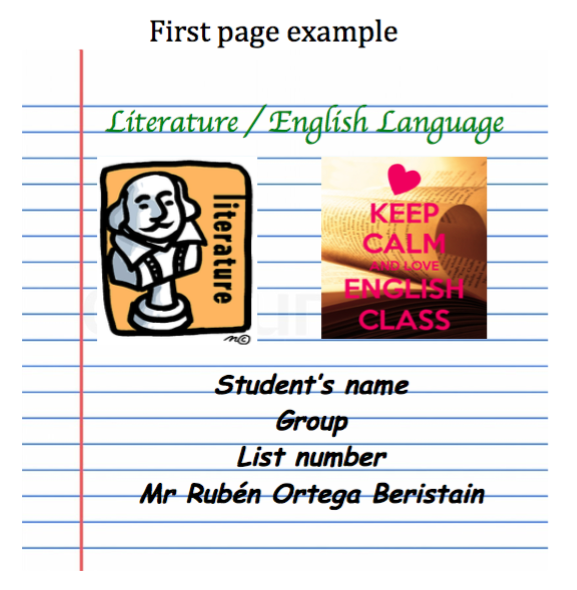 NC ENGLISH LANGUAGE: Cover, First page, and every page.