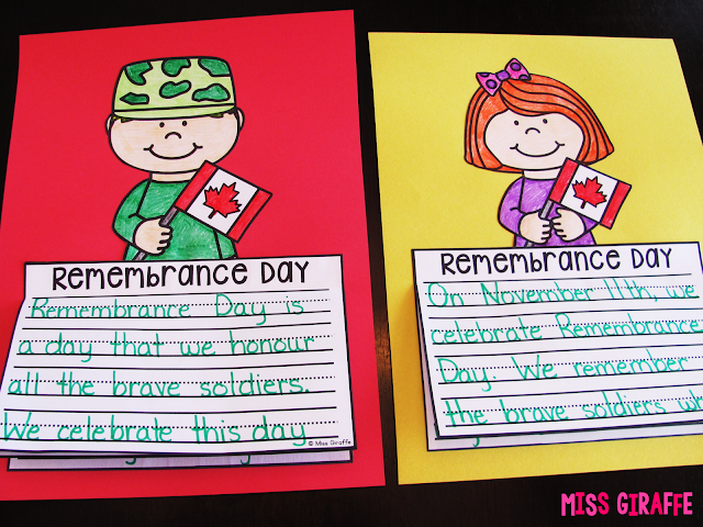 Miss Giraffe's Class: November Writing Crafts