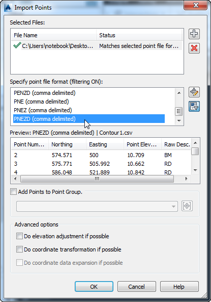 วิธีโหลดพิกัดลงใน Autocad Civil3D
