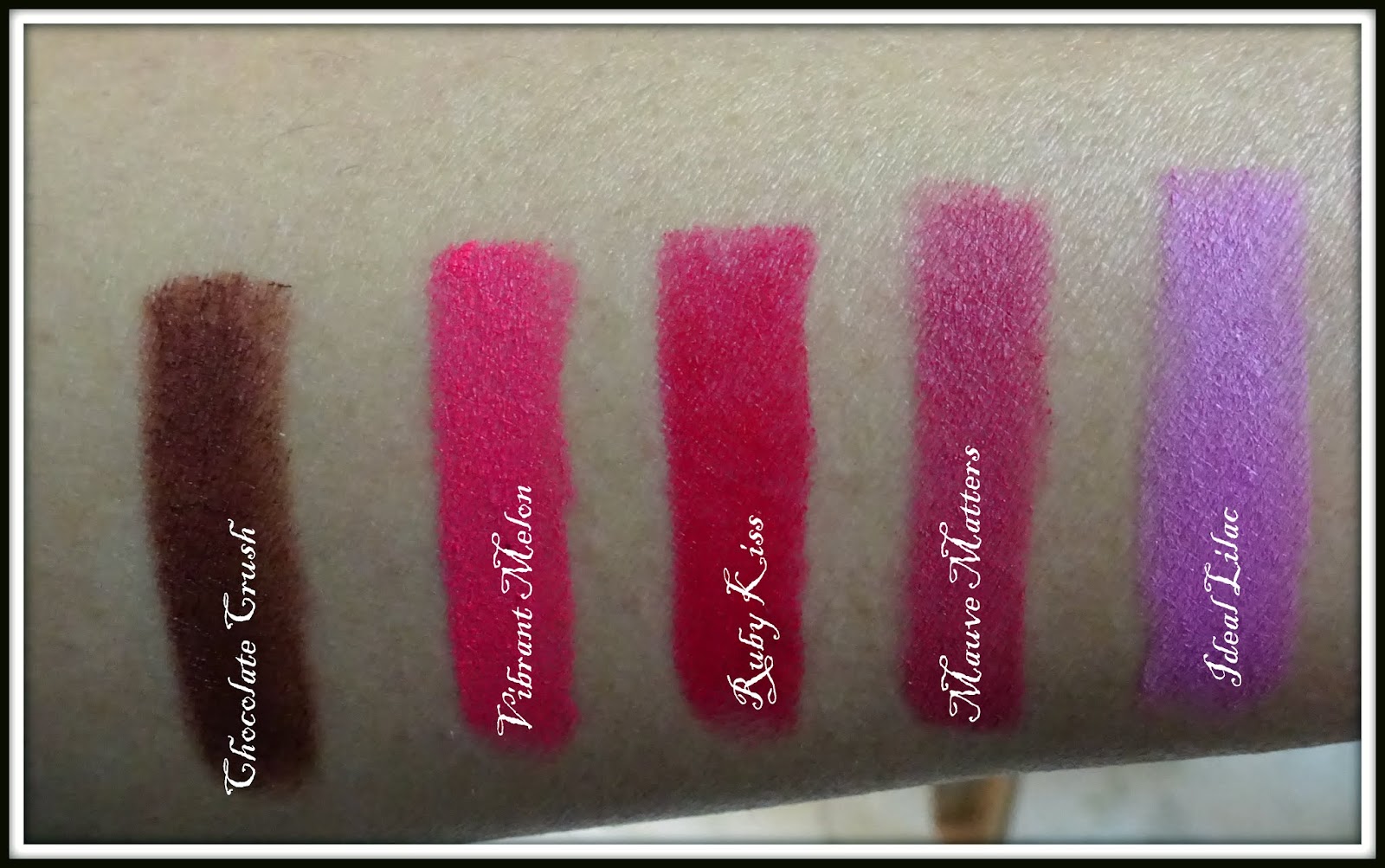 Home and Me: Avon True Color Perfectly Matte Lipstick: Swatches