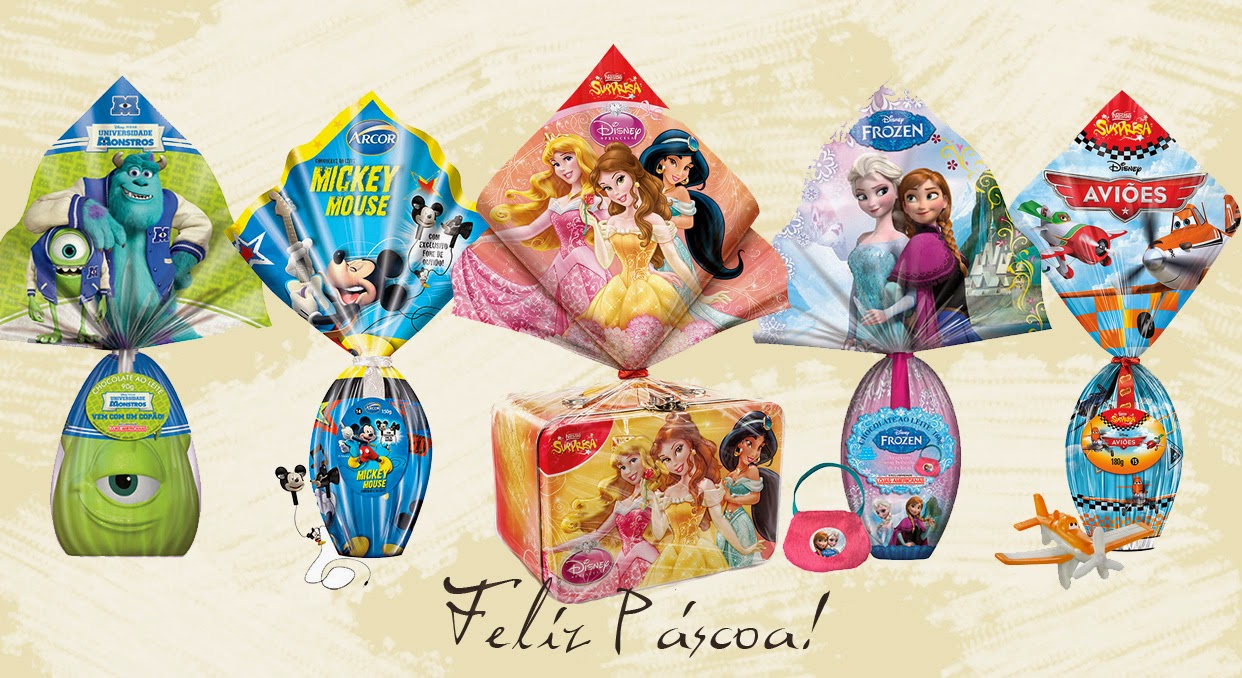 Princesas Loucas: Ovos de Páscoa Disney 2014 - Escolha o Seu