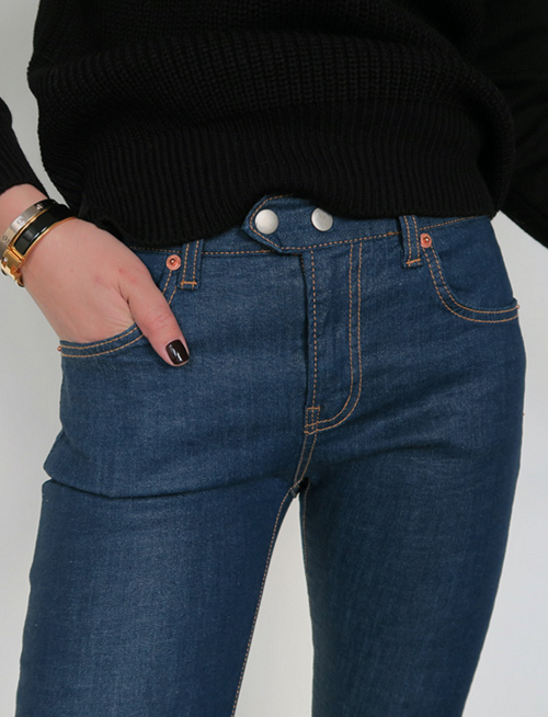[LittleBlack] Double Snap-On Button Skinny Jeans | KSTYLICK - Latest ...