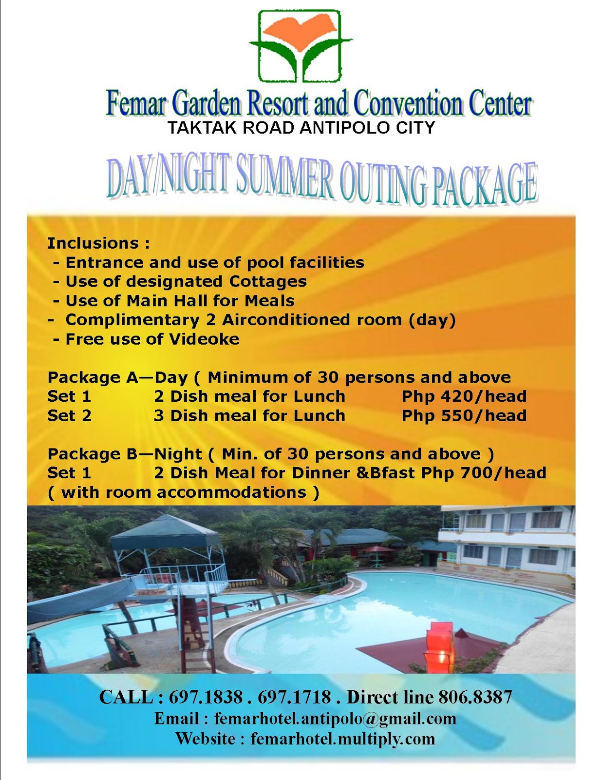 About Femar Garden Hotel & Resort: Summer Outing Package in Antipolo City