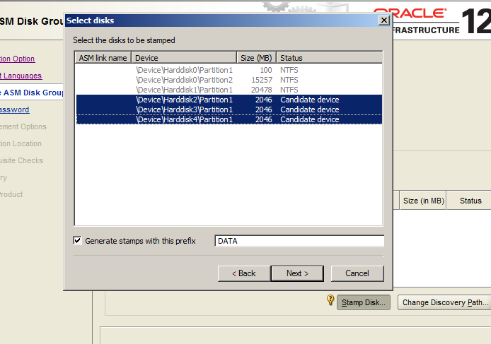 ASM Disks Stamping on Windows | OracleNext - Solution to your Oracle problems