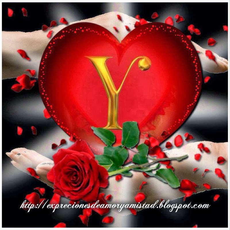 Expresiones De Amor Y Amistad: HERMOSOS CORAZONES ROJOS CON INICIALES